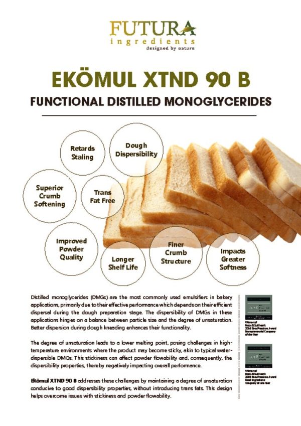 EKÖMUL XTND 90 B Functional Distilled Monoglycerides - Futura Ingredients